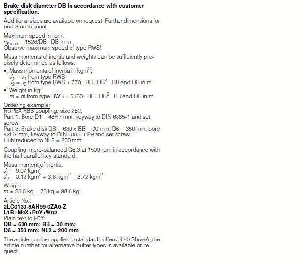 Siemens RUPEX Pin and Bush Couplings Type RBS from HMK