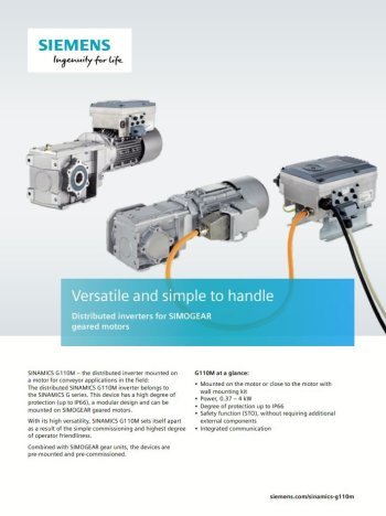 Sinamics G110M stock available from HMK