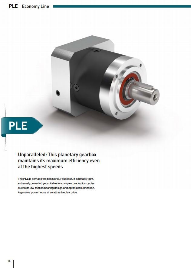 Neugart PLE Economy gearbox available from HMK