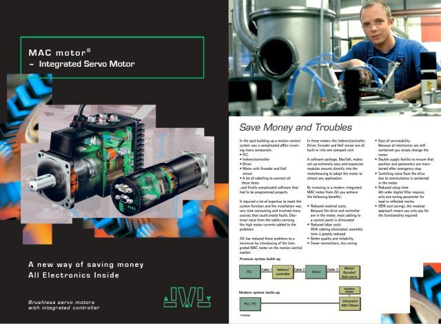 Integrated Servomotor MAC800 with built in mains power supply